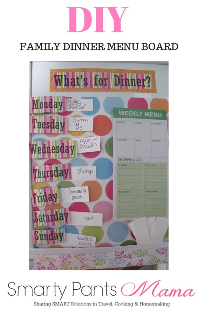 DIY Family Dinner Menu – Smarty Pants Mama